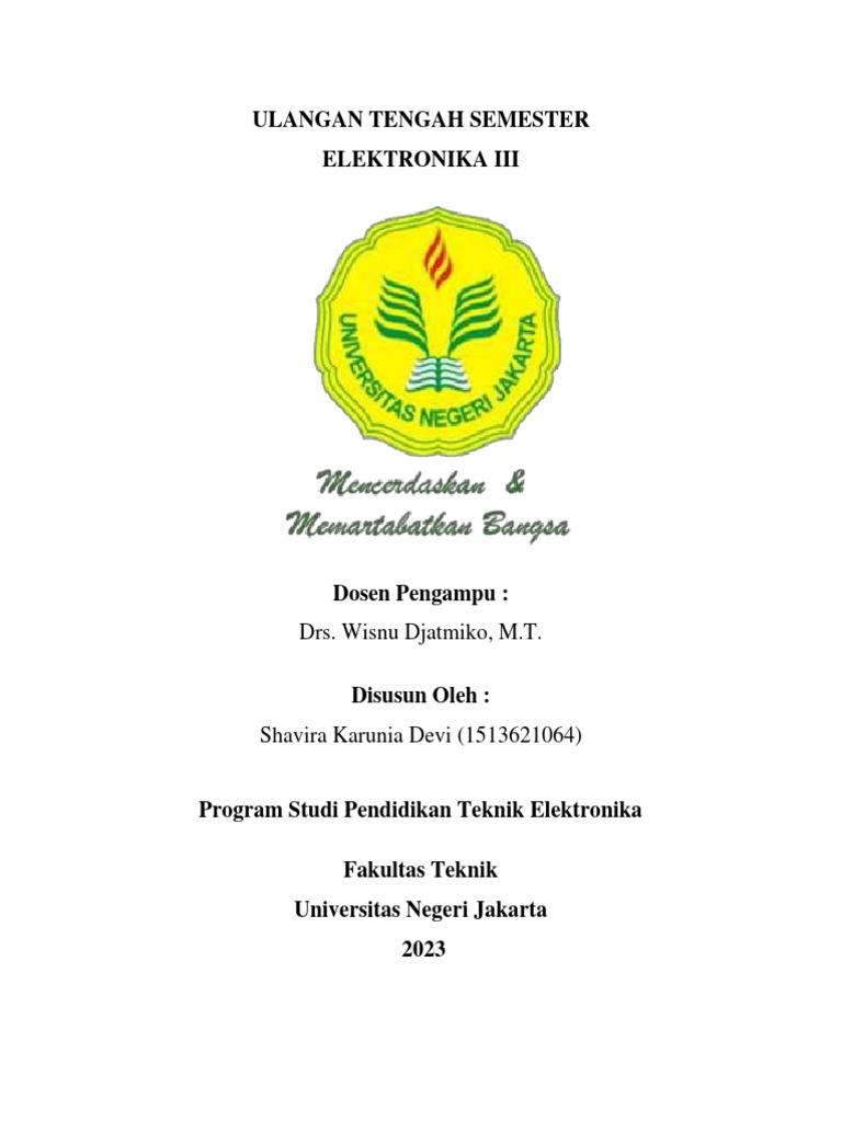 Shavira Karunia Devi - UTS Elektronika III | PDF