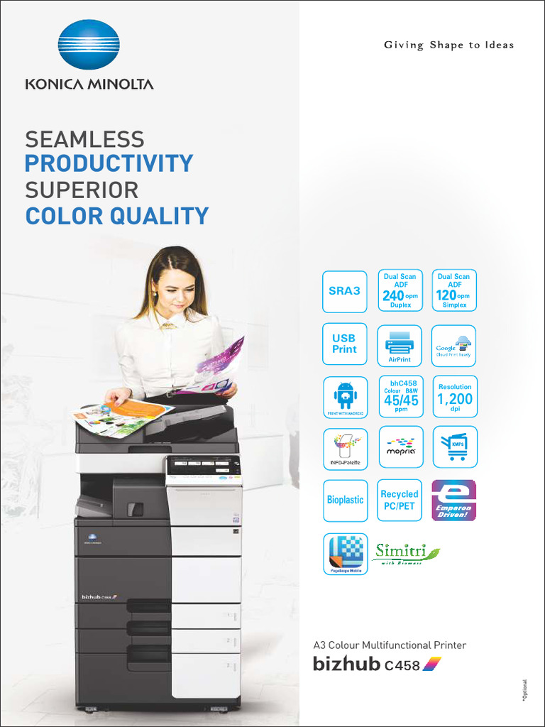 Konica Minolta Bizhub c458 ONLY | PDF | Ios | Computer Engineering