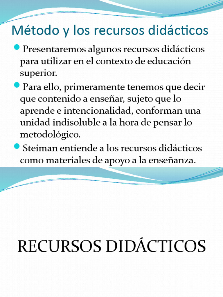 Recursos Didácticos según Steiman | PDF | Enseñando | Ciencia cognitiva