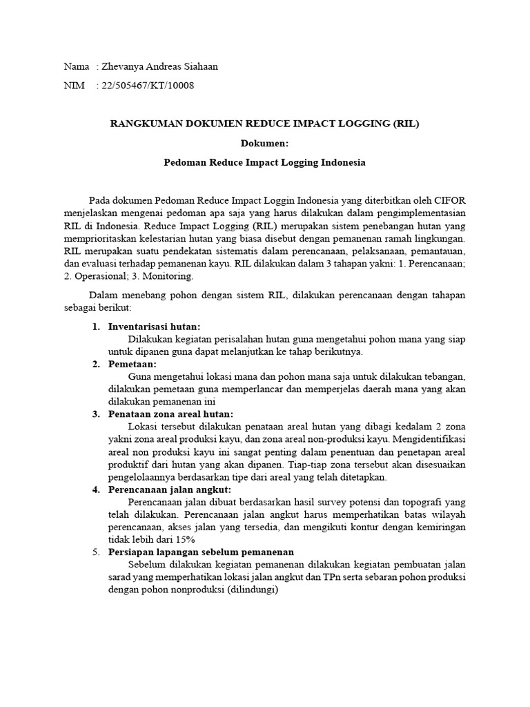 Rangkuman Dokumen RIL - 10008 - Zhevanya Andreas Siahaan | PDF