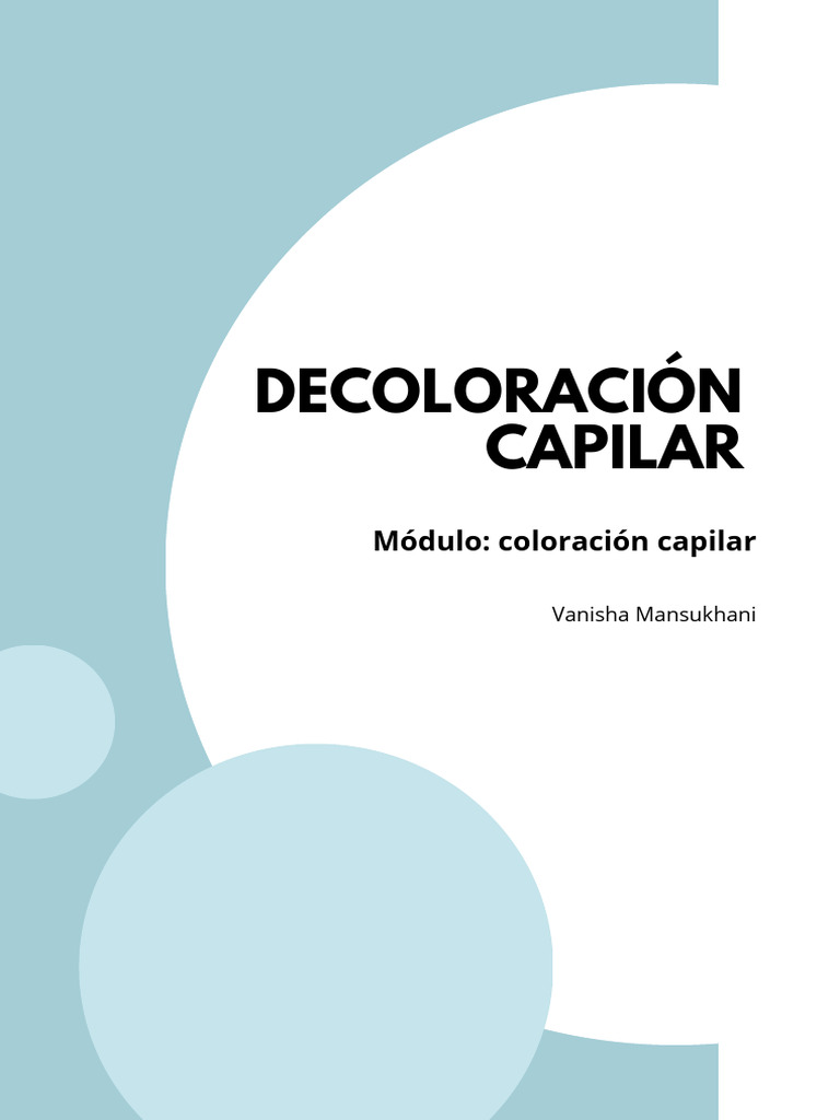 Decoloración Capilar | PDF | Pelo