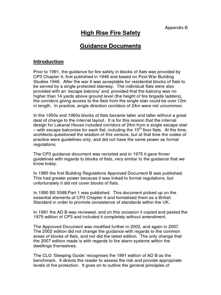 High Rise Fire Safety Standards Guide | PDF | Stairs | Safety