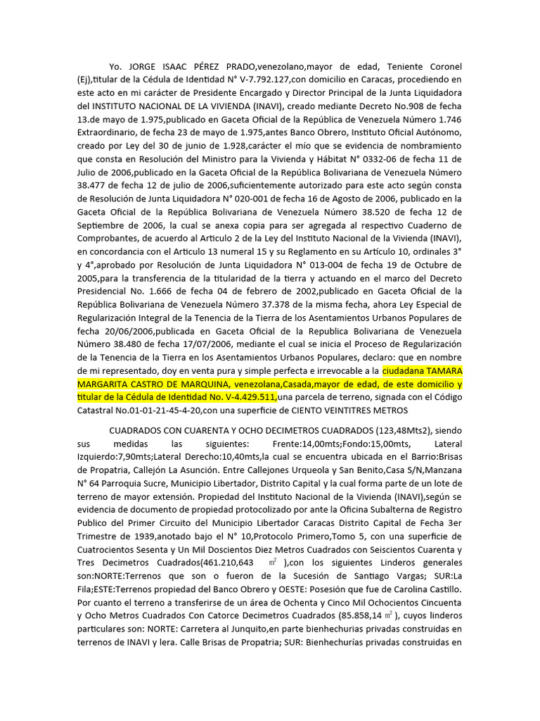 Documento INAVI | PDF | Venezuela | Justicia