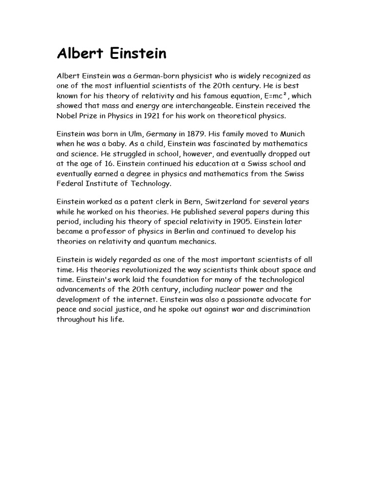Albert Einstein | PDF