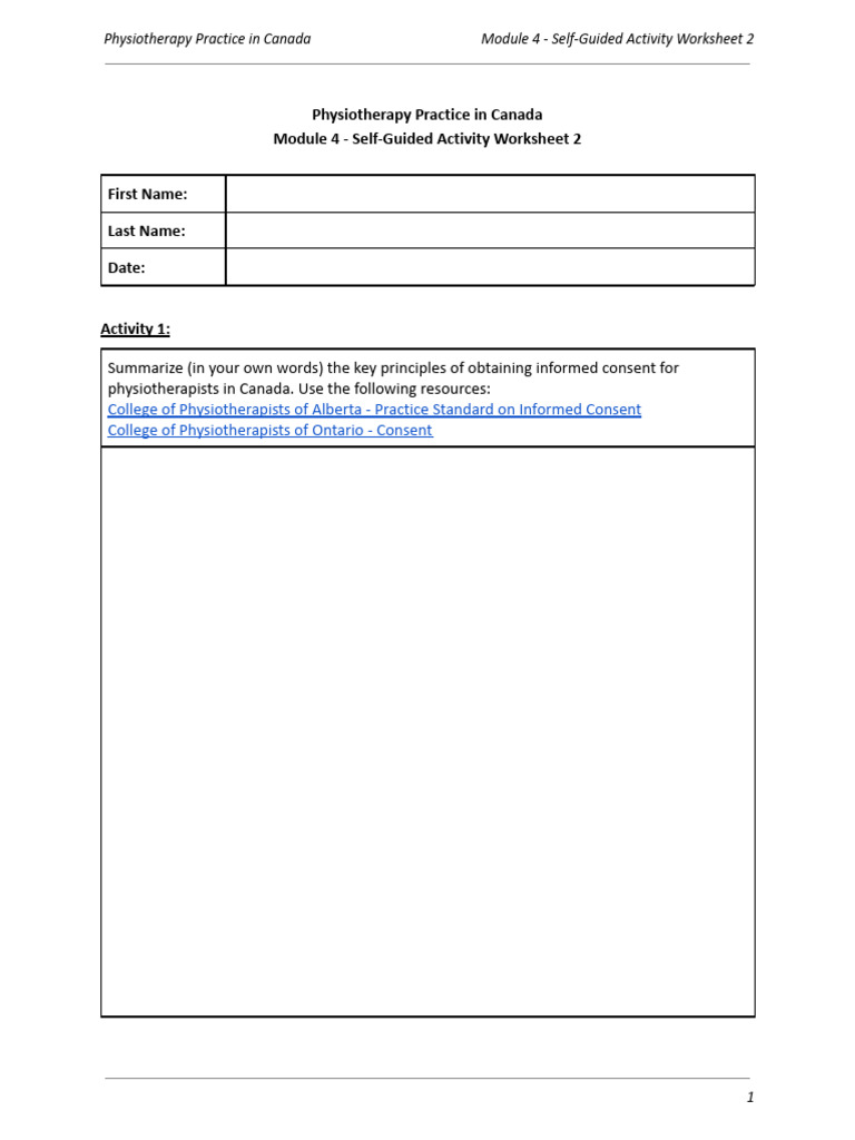 Module 4 - Self-Guided Activity Worksheet 2 | PDF
