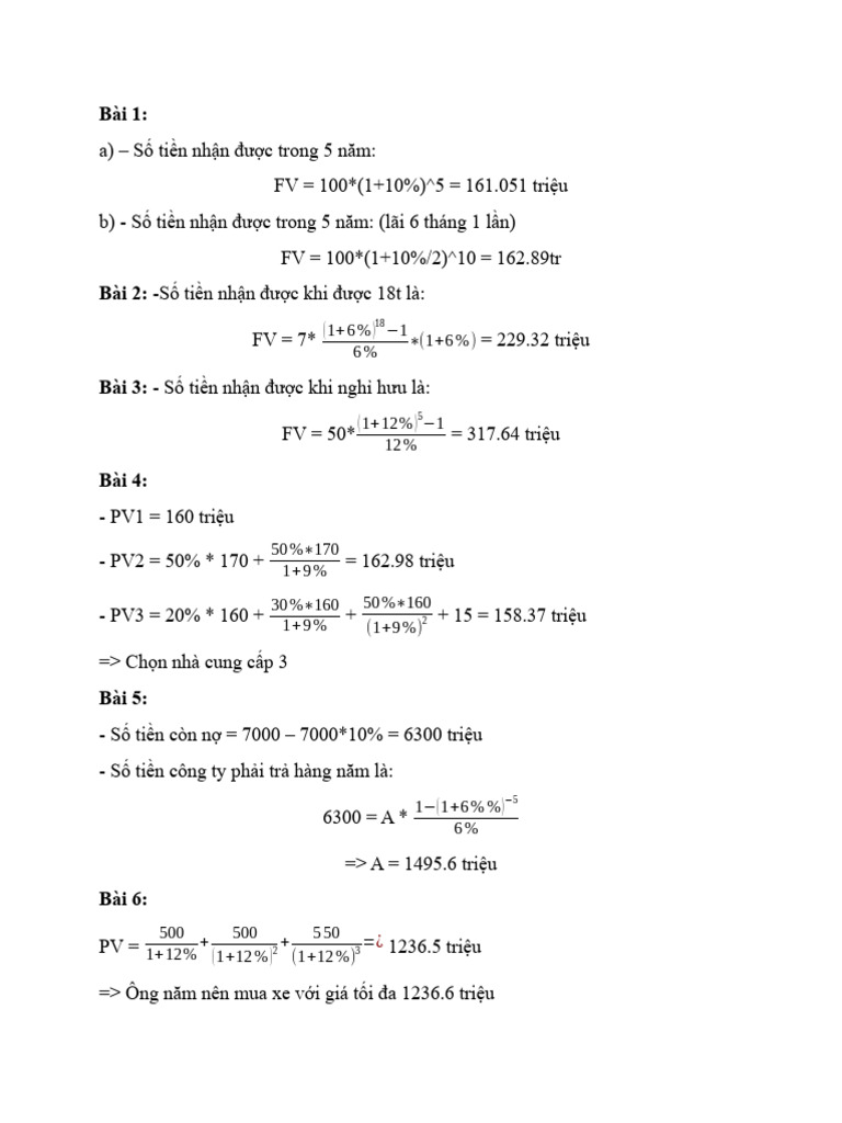Bài tập TCDN file PDF | PDF