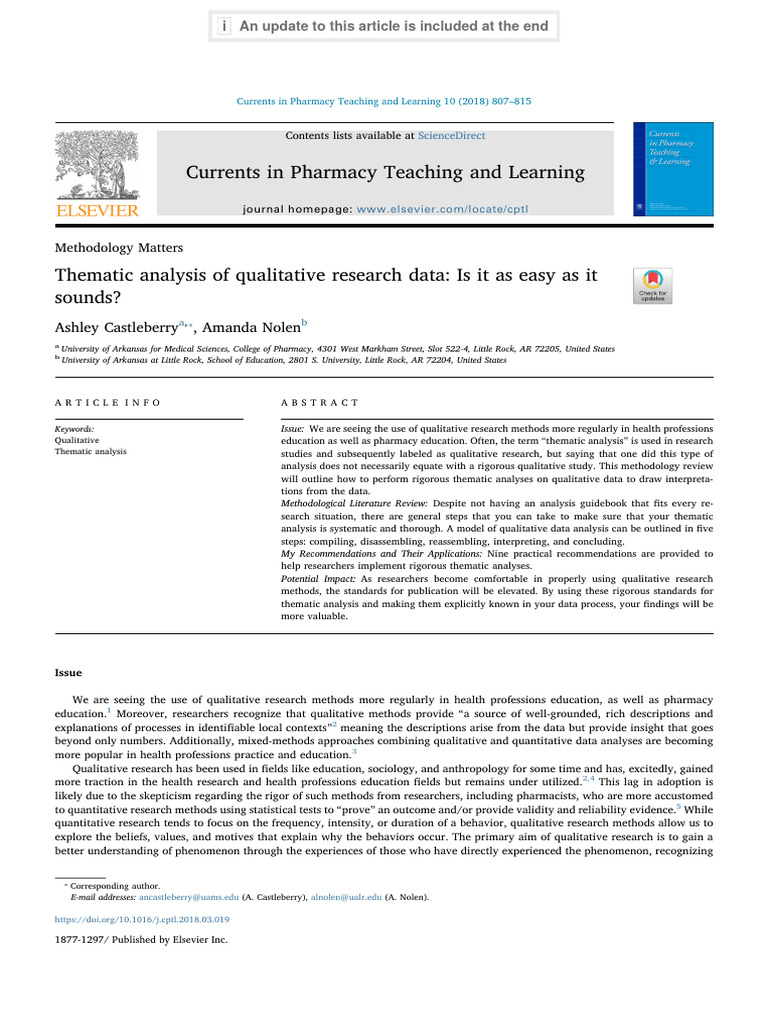 Rigorous Thematic Analysis Guide | PDF | Qualitative Research | Methodology