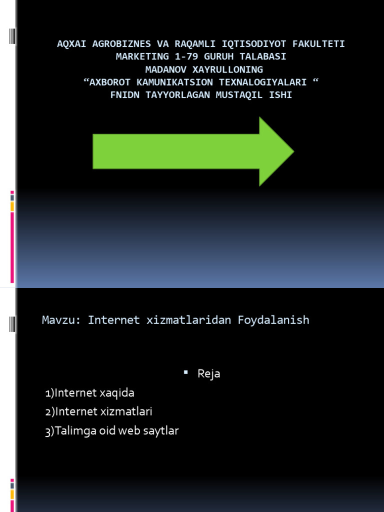 Xayrullo Akt Mustaqil Ish 2 | PDF