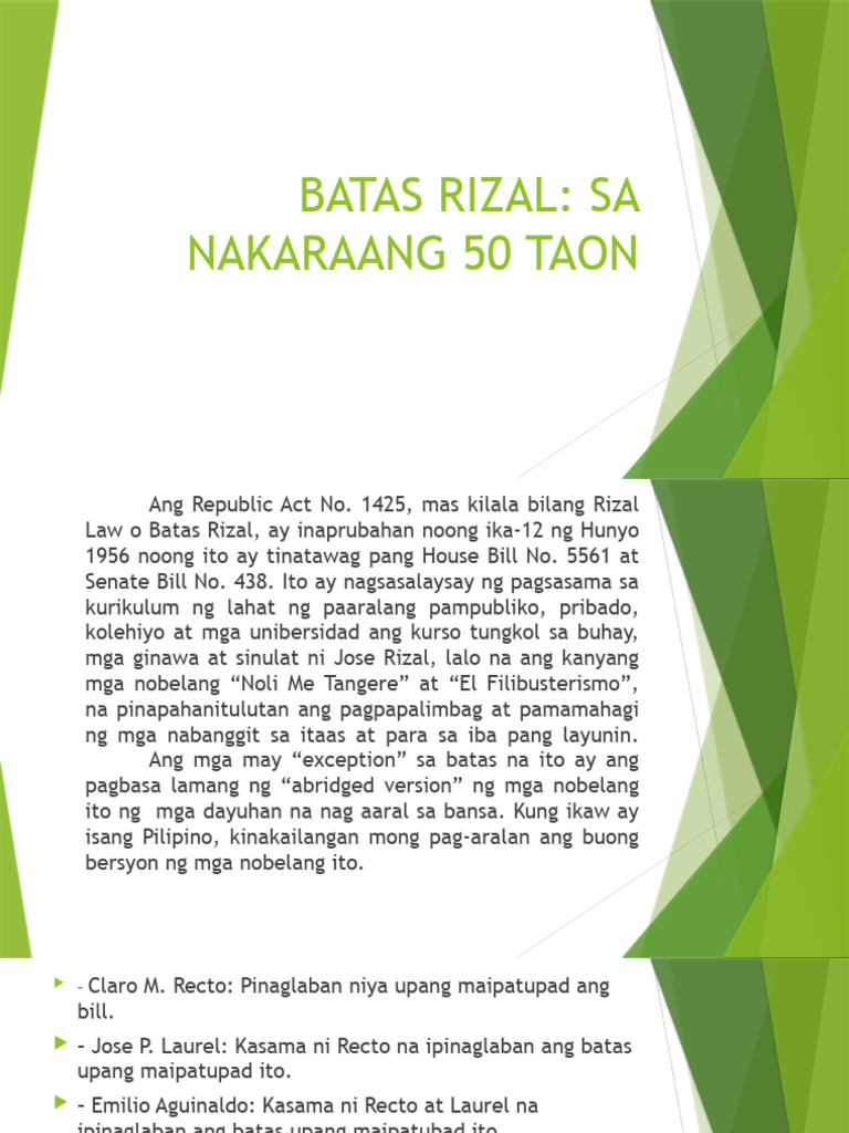 Batas Rizal | PDF