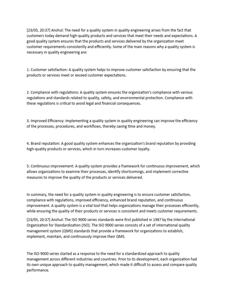 Document | PDF | Quality Management System | Iso 9000