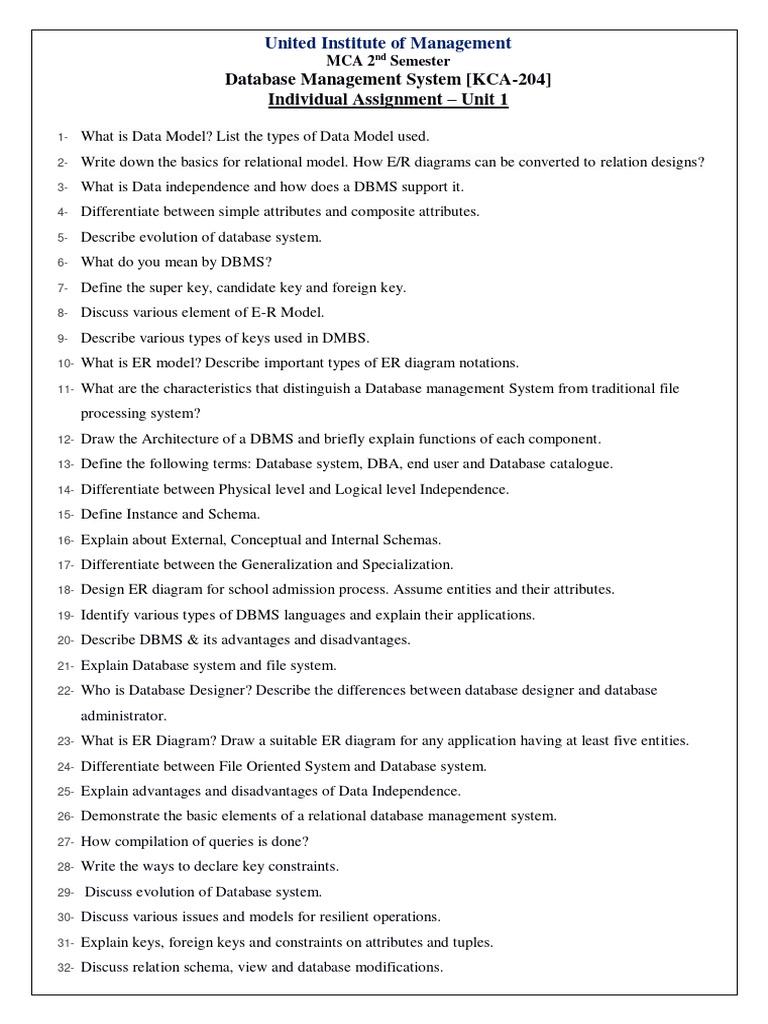 Individual Assignment- 1 | PDF | Relational Database | Databases Individual Assignment- 1 | PDF | Relational Database | Databases