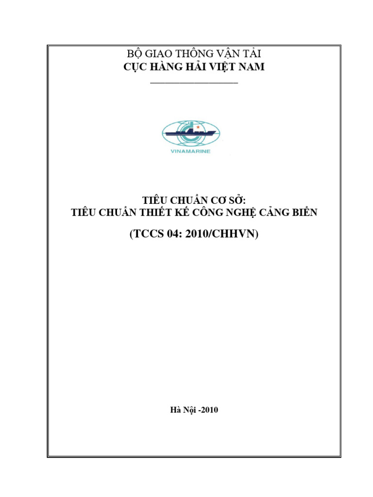 TCCS 04-2010-CHHVN - TCTK Cong Nghe Cang Bien (Origin) | PDF