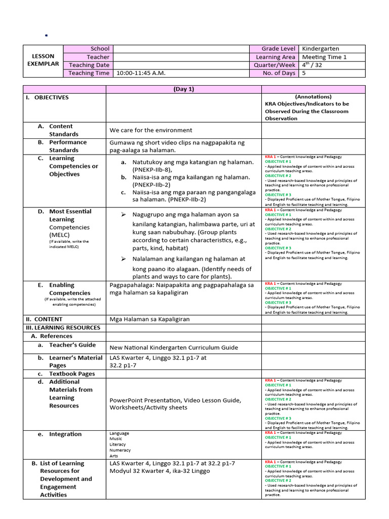 Cot 4 | PDF | Pedagogy | Learning