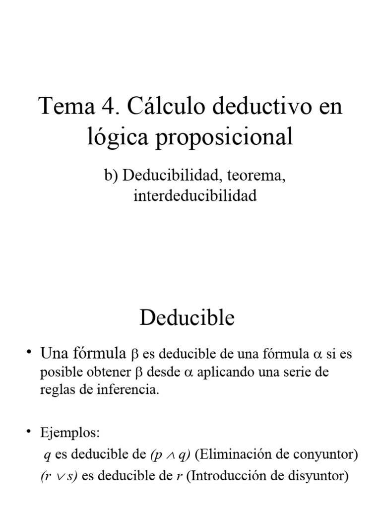 Logic Tema 4 B | PDF | Razonamiento deductivo | Teorema