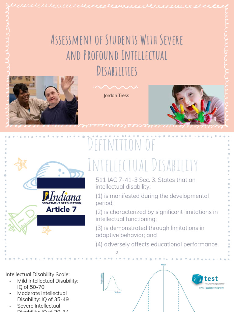 Assessment Presentation 1 | PDF | Intellectual Disability | Behavioural ...