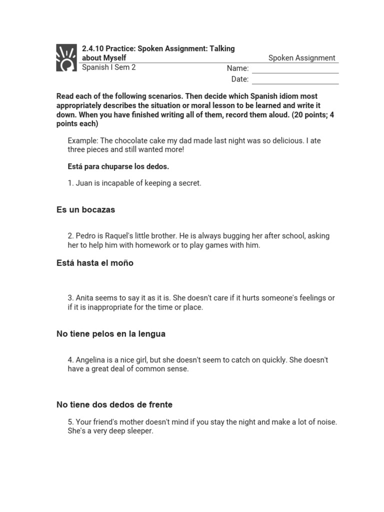 2.4.10 Practice - Spoken Assignment - Talking About Myself (Spoken ...