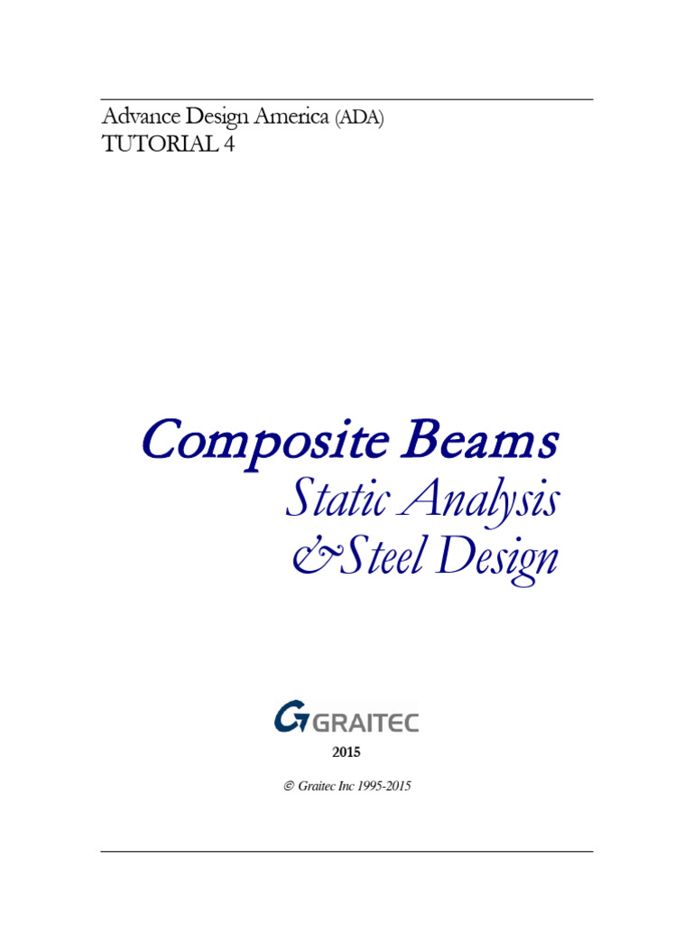 Tutorial 4 - Steel Design - Composite Beams | PDF | Bending | Beam ...