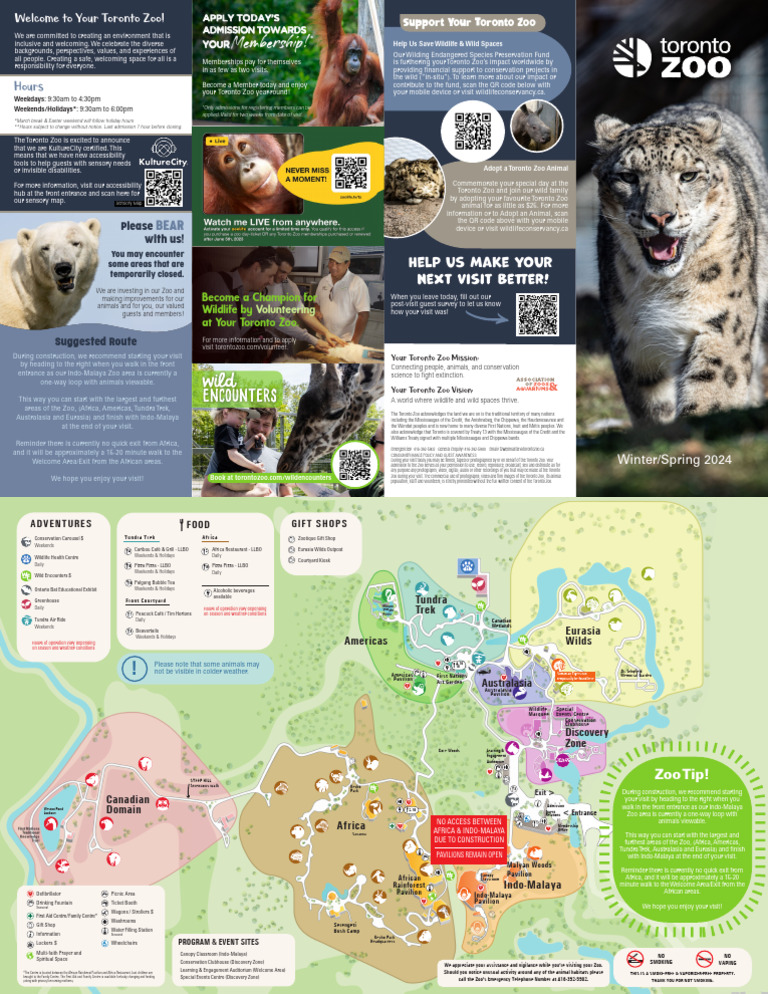 TorontoZoo Map VisitorGuide | PDF | Zoo