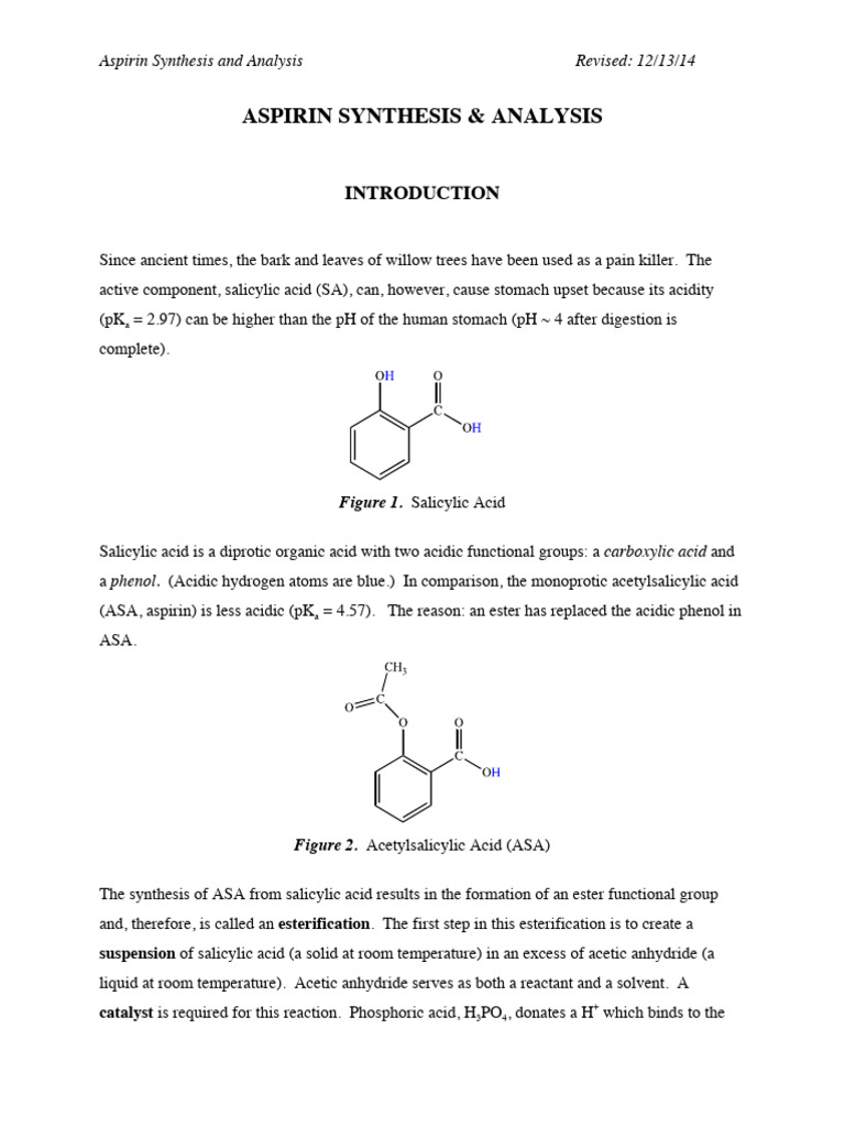 D 03 Man Aspirin Syn Analysis | PDF | Acid | Thin Layer Chromatography