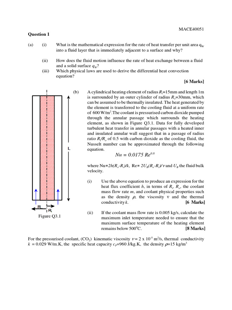 Mid-Term Exam (2022-2023) | PDF | Heat Transfer | Heat