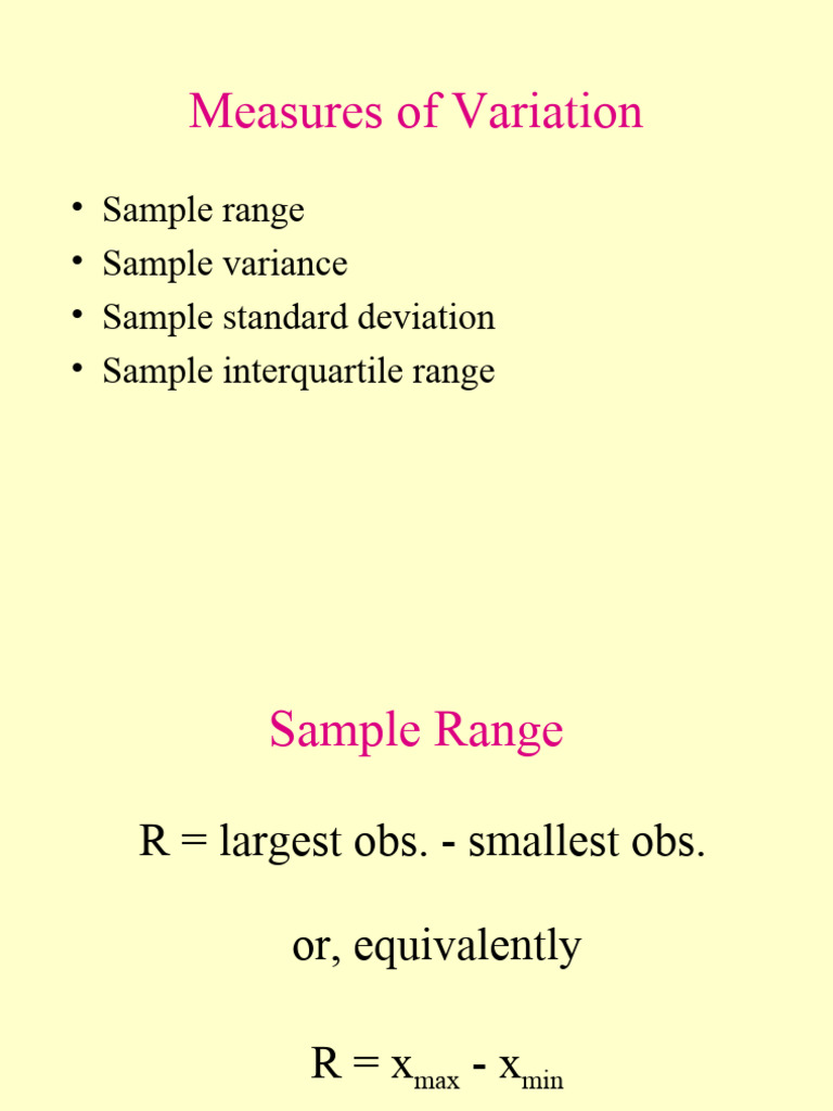 Variation | PDF | Statistical Theory | Data Analysis