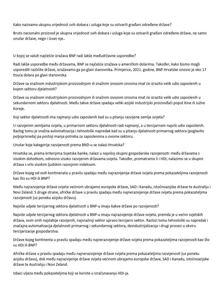 Geografija Gospodarstvo 7 Razred | PDF