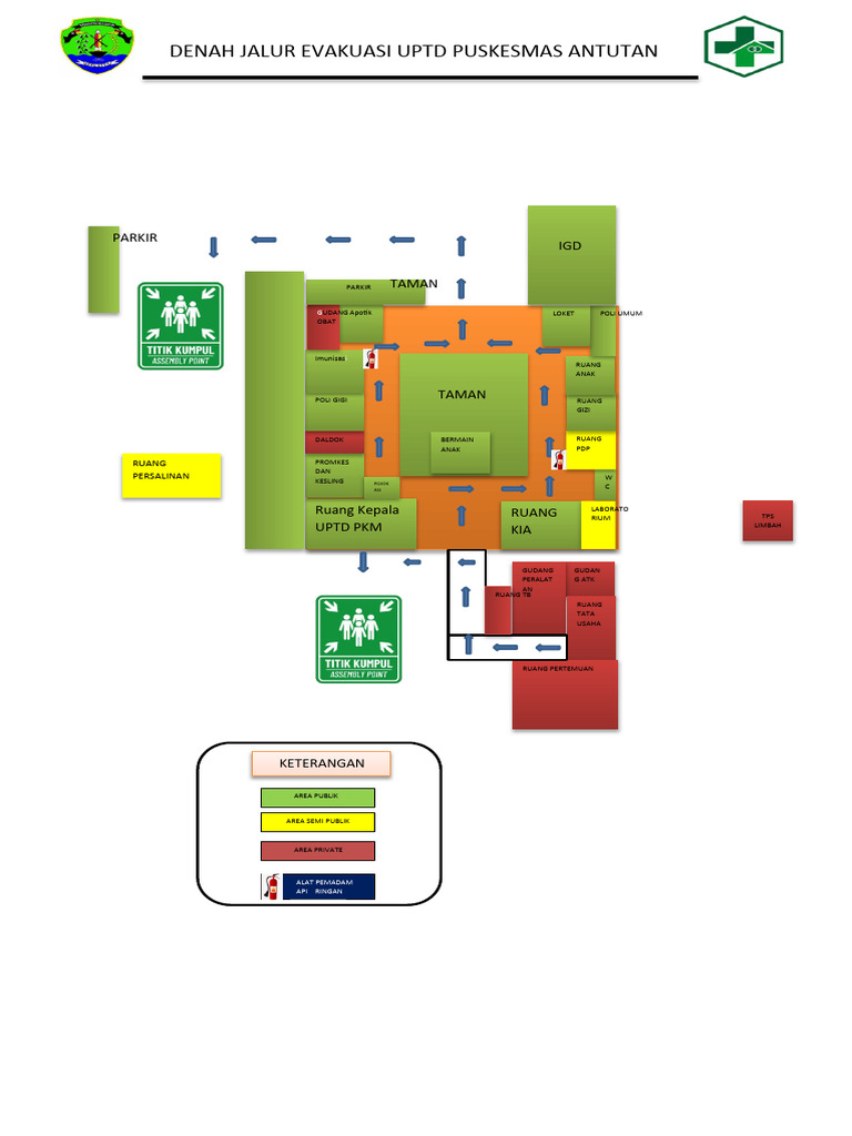 DENAH JALUR EVAKUASI | PDF