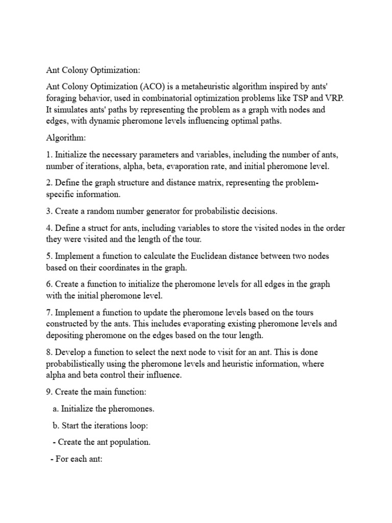 Ant Colony Optimization Panddc Pdf Algorithms Theoretical Computer Science