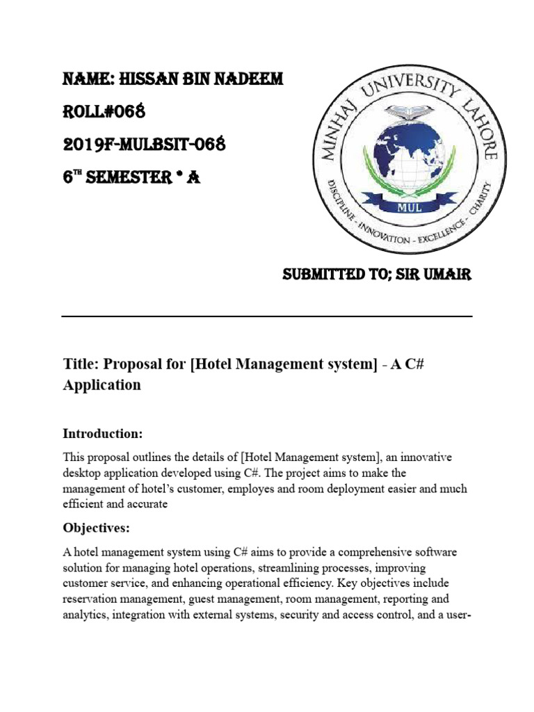 DA&M Proposal | Download Free PDF | C Sharp (Programming Language) | Databases