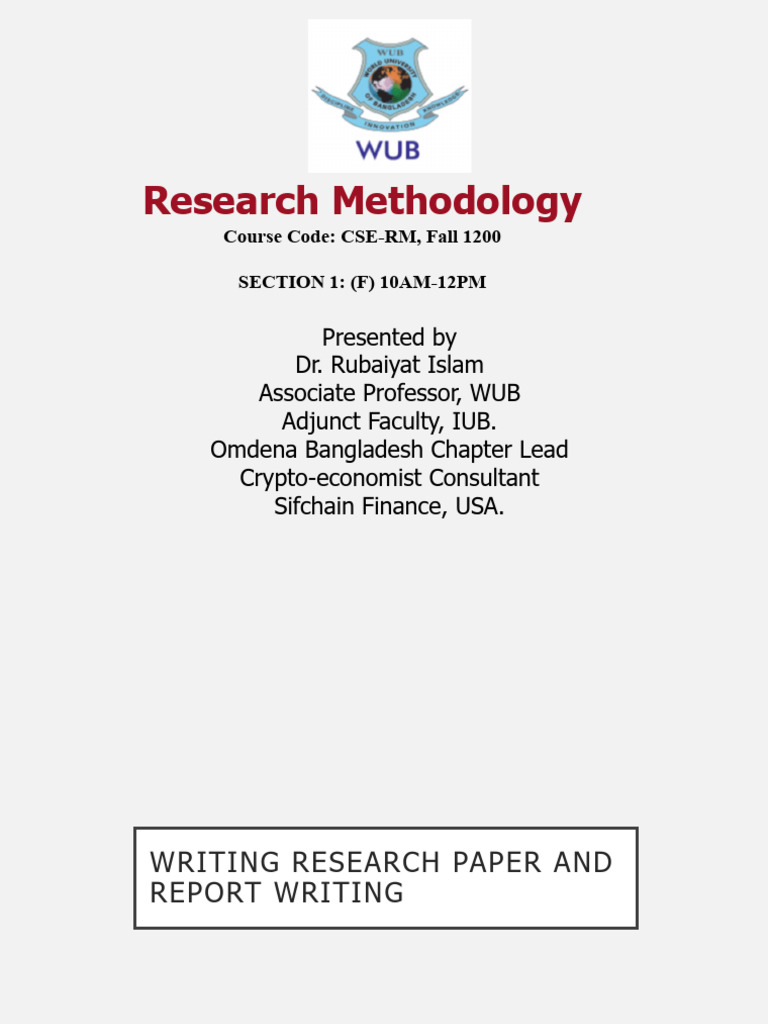 Research Methodogy Class 7 | Download Free PDF | Methodology | Cognition