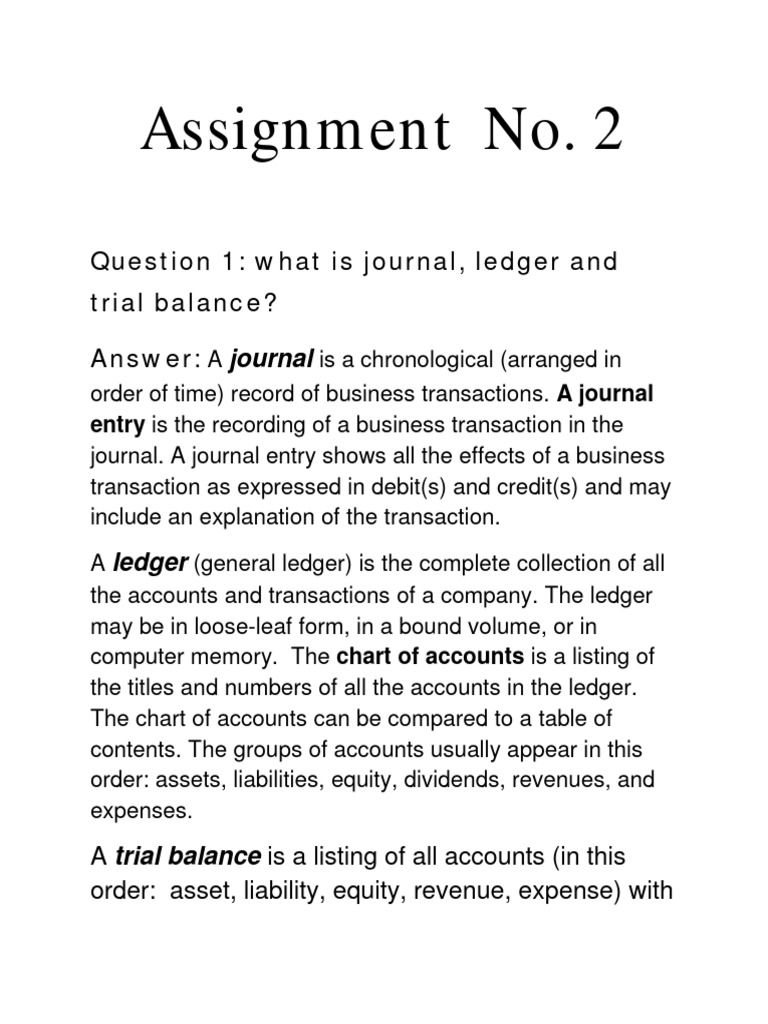 Shivam Pandey Accounts Assignment No. 2 | PDF | Debits And Credits ...