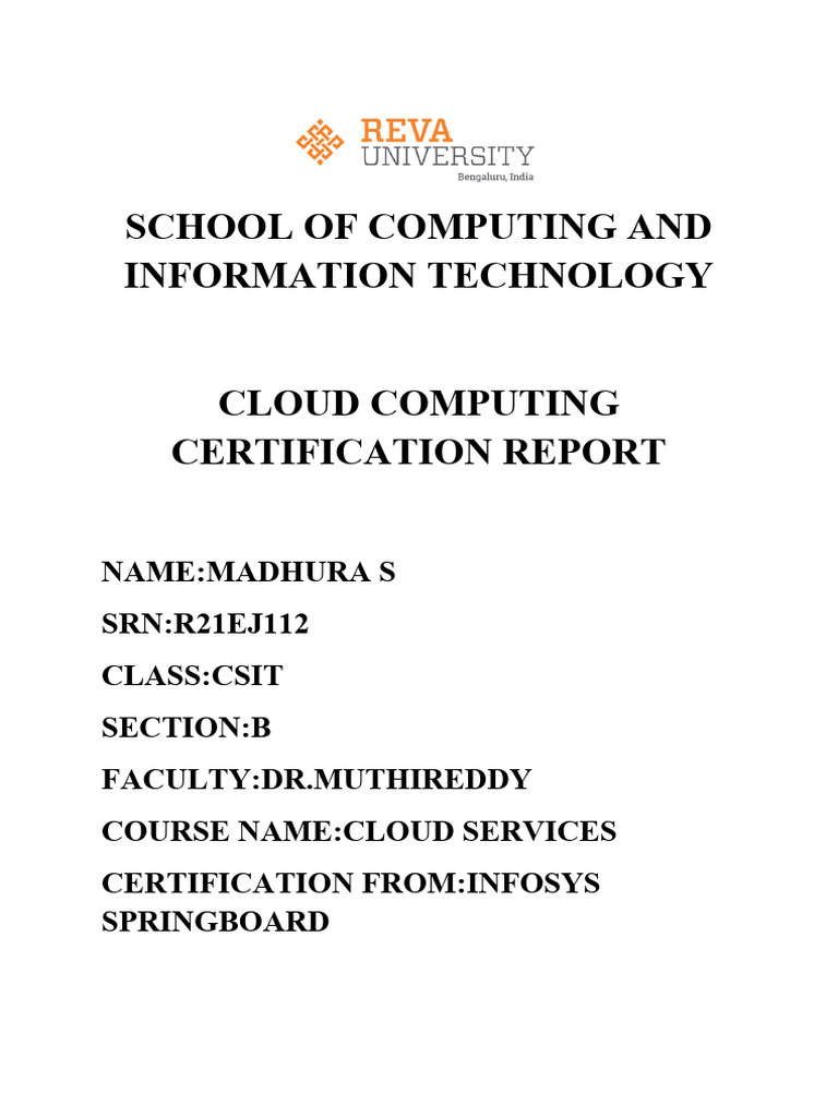 CC Report | Download Free PDF | Cloud Computing | Software As A Service