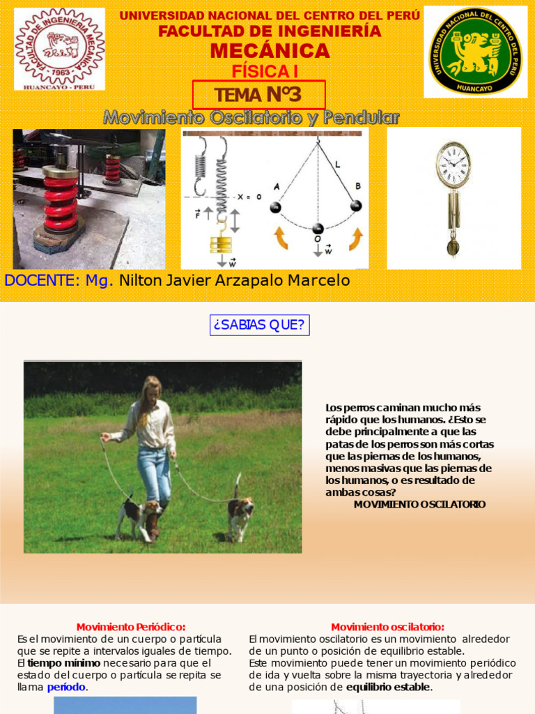 PPT3 | PDF | Oscilación | Mecanica clasica
