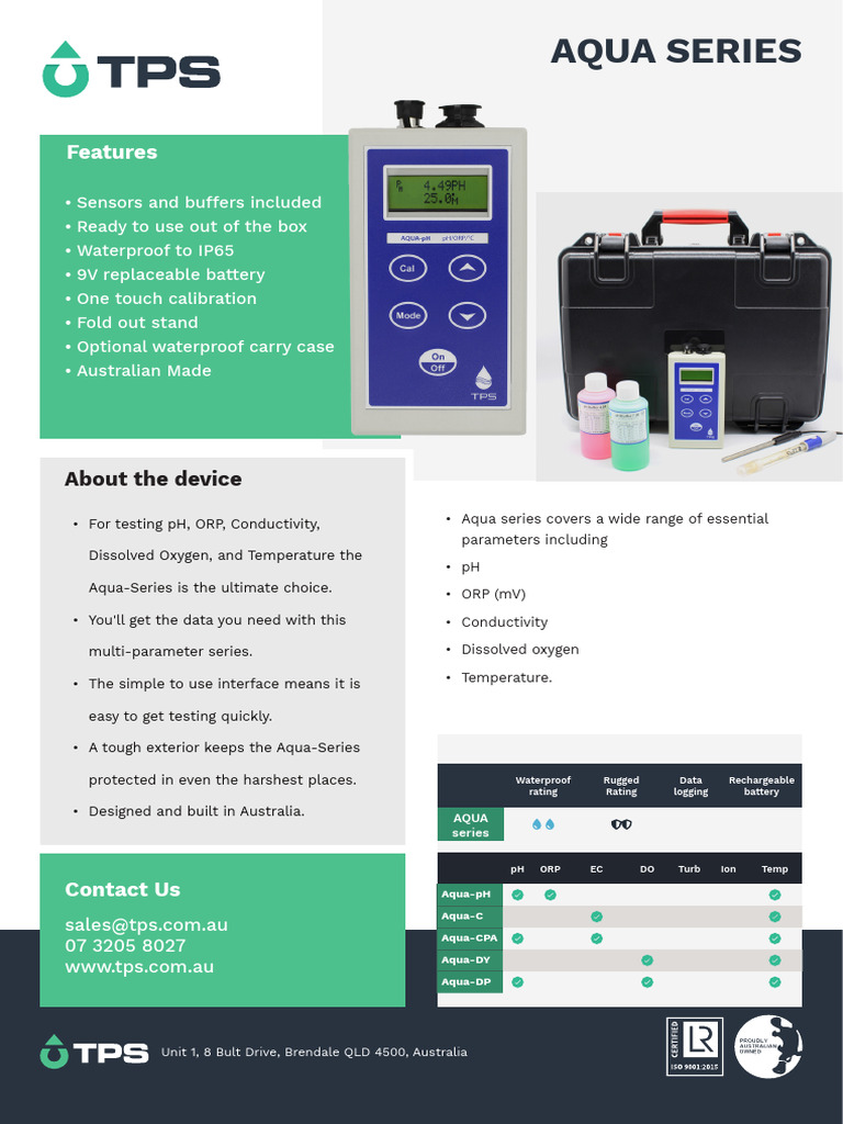 TPS ProductSheet AQUA | Download Free PDF | Salinity | Transparent ...