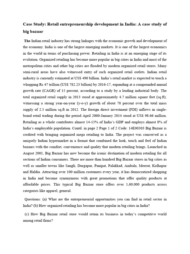 Case Study Ent | PDF | Retail | Innovation