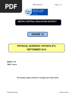 Grade 11 Physics Exam November 2023 | PDF | Euclidean Vector | Force