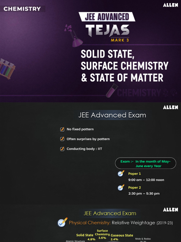 JEE Advanced 2024 One Shot | PDF | Crystal Structure | Solid