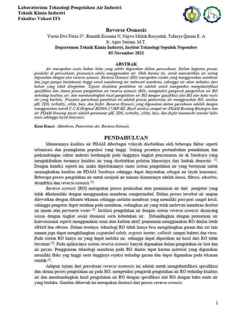 2A - Yustia Dwi Fitria S - Reverse Osmosis | PDF