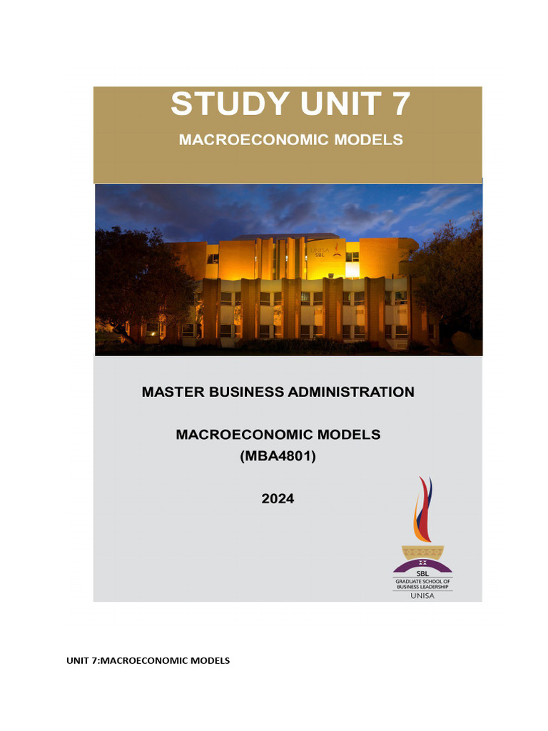 UNIT 7 - MACROECONOMIC MODELS - Final | PDF | Macroeconomics | Economies