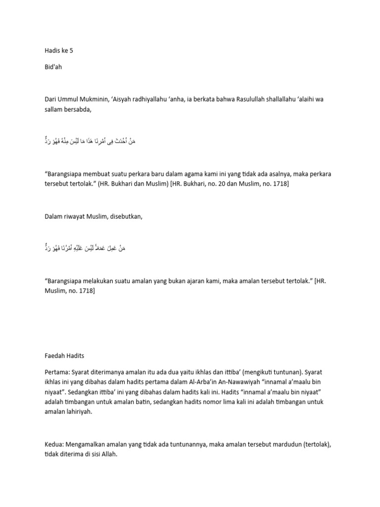 Memahami Bid'ah dalam Islam | PDF
