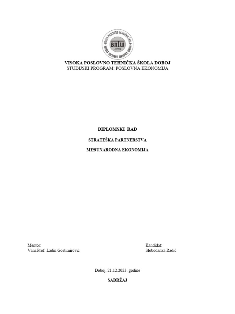 Zavrsen Diplomski | PDF