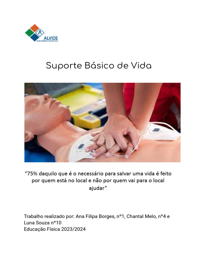 Suporte Básico De Vida Pdf Coração Primeiros Socorros