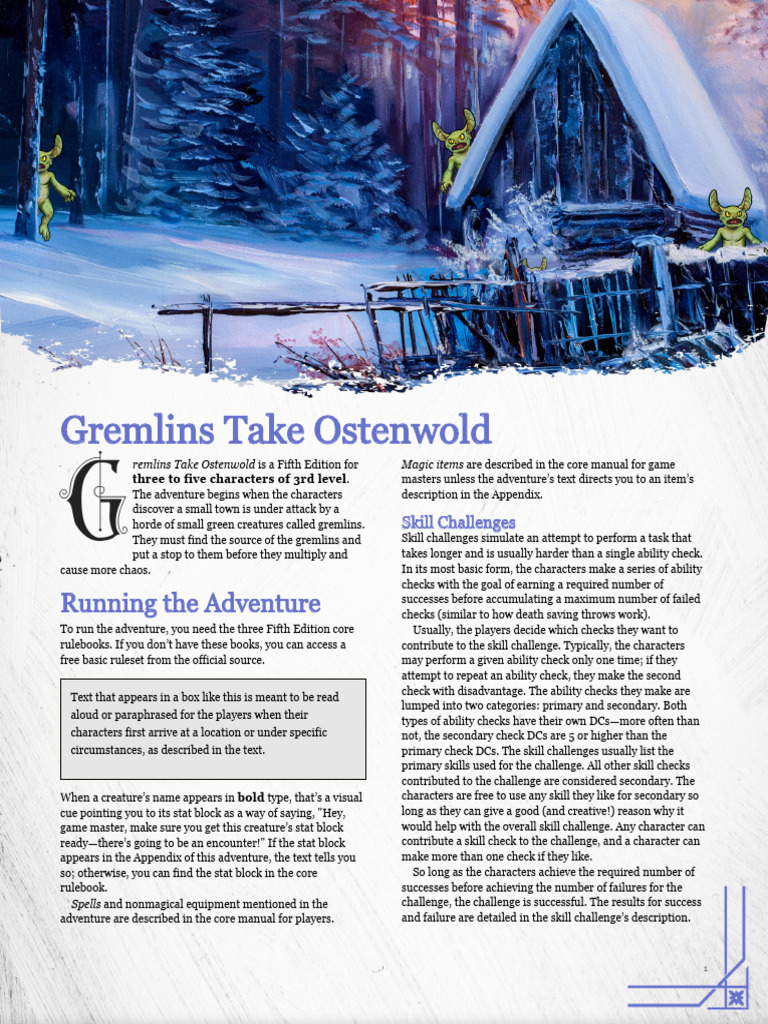 Gremlins Attack RPG Adventure | PDF | Copyright | License