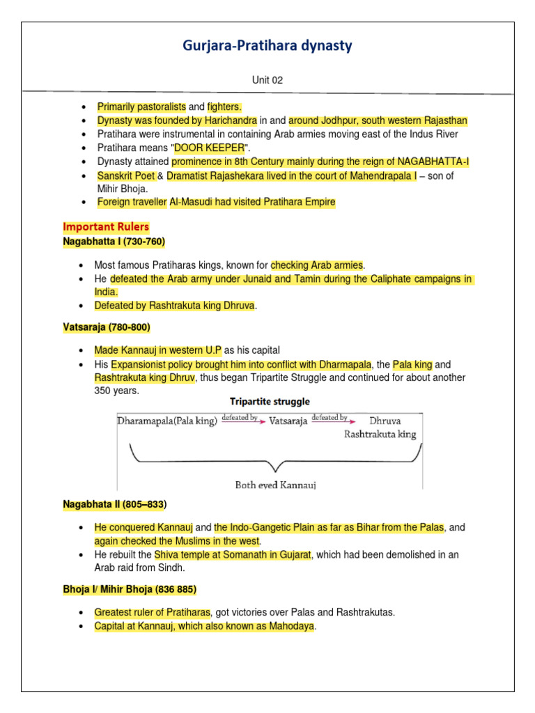 Gurjara-Pratihara Dynasty Overview | PDF | Religion & Spirituality