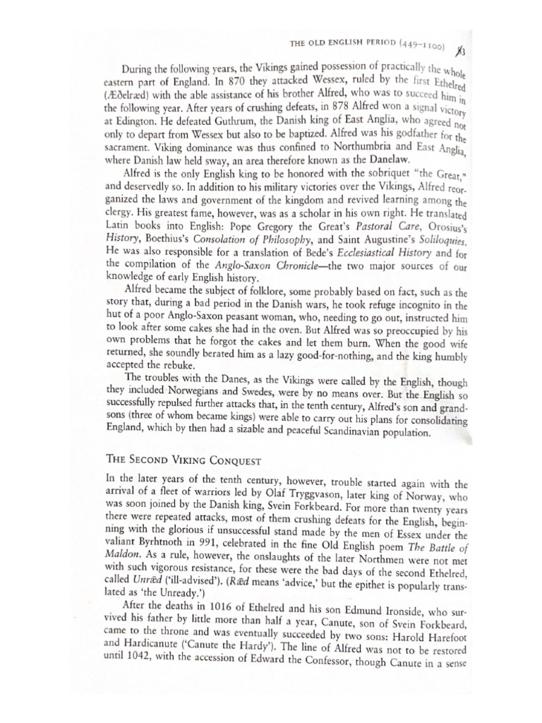 The Old English Period (449-1100) | PDF