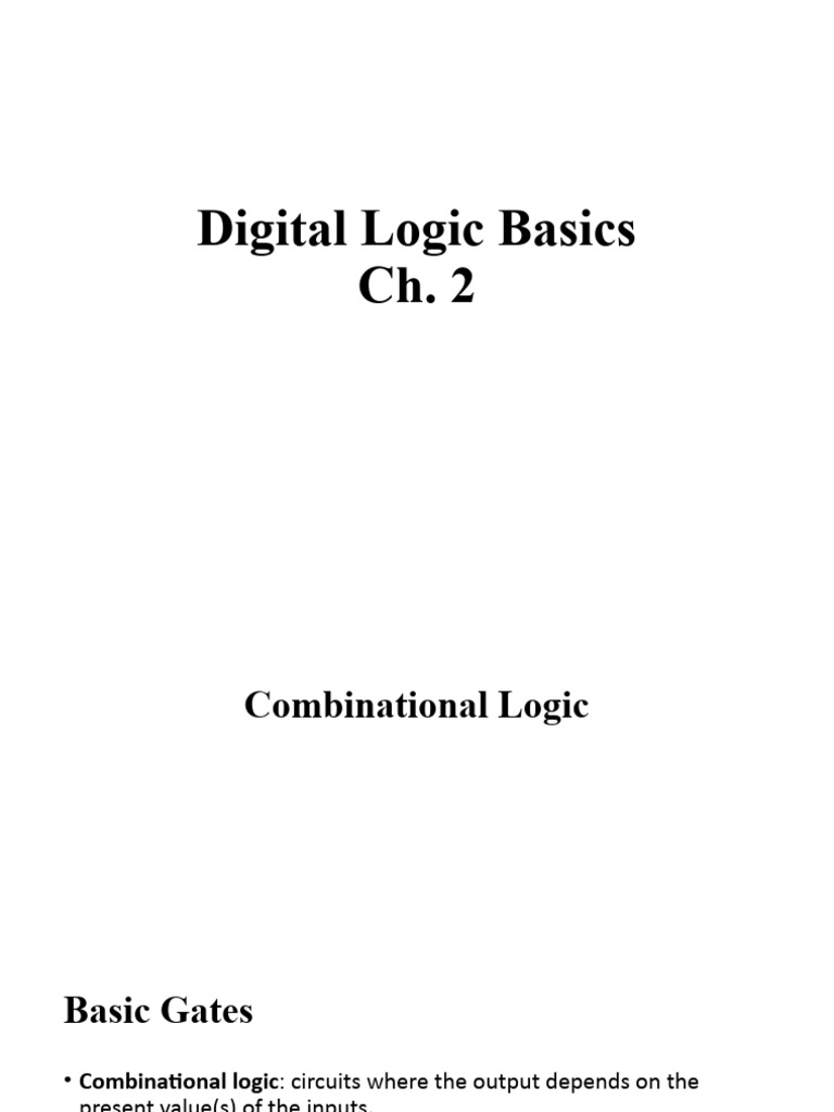 7-Digital Logic - Combinational Logic | PDF | Boolean Algebra | Teaching Mathematics
