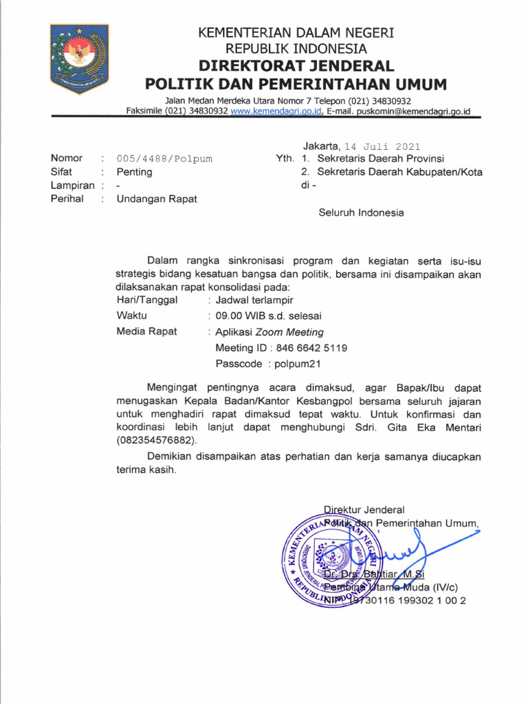 005 4488 Polpum Rapat Konsolidasi Kesbangpol | PDF