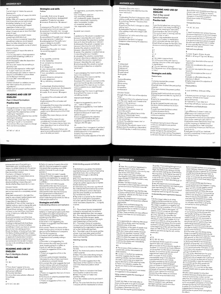 C1 Formula Examtrainer Paper1 Parts3and4 ANSWERS | PDF