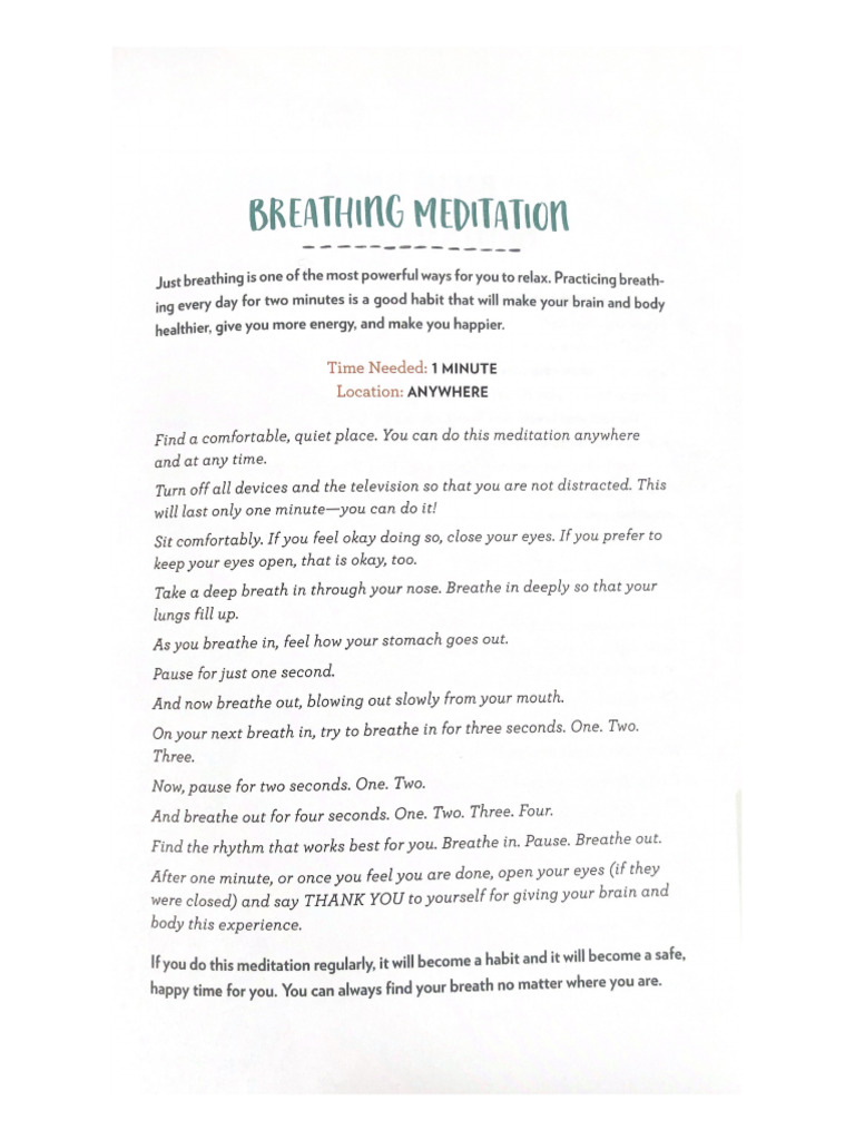 Breathing Meditation | PDF