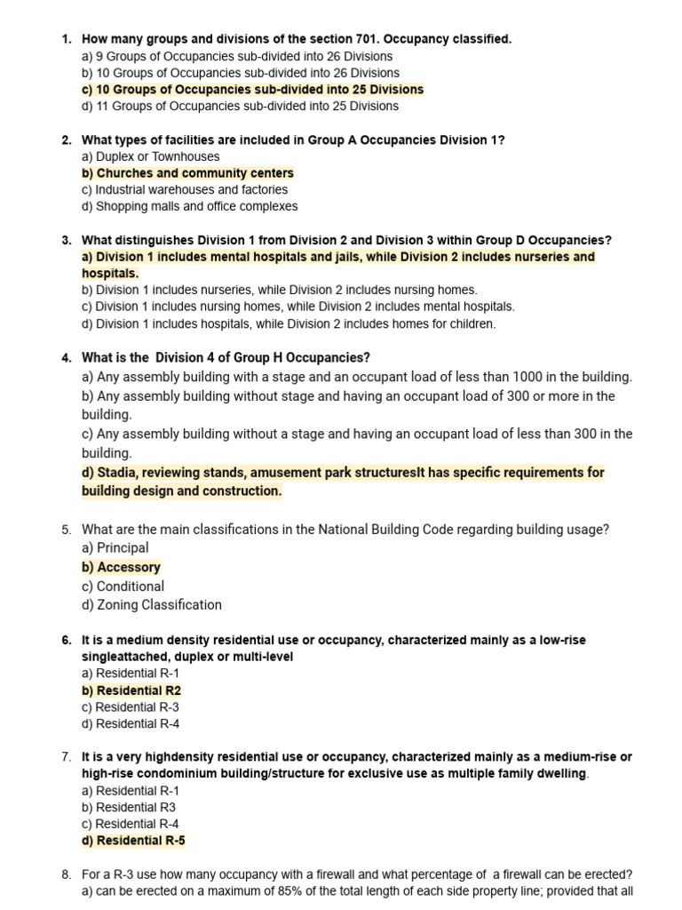 Occupancy Classifications and Divisions Guide | PDF | Building | Real ...